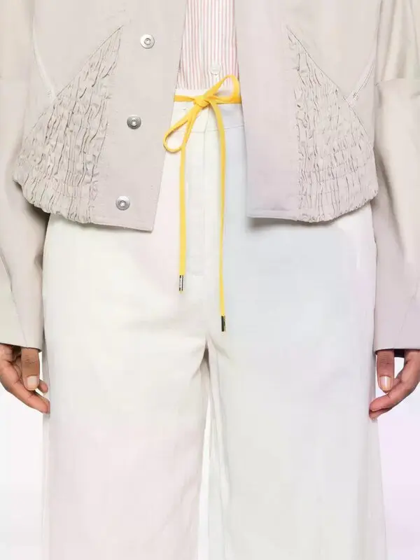 Aspesi Contrasting-belt Trousers - Neutrals