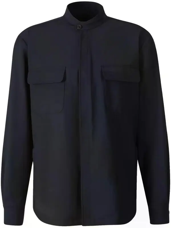 Boglioli Collarless Shirt
