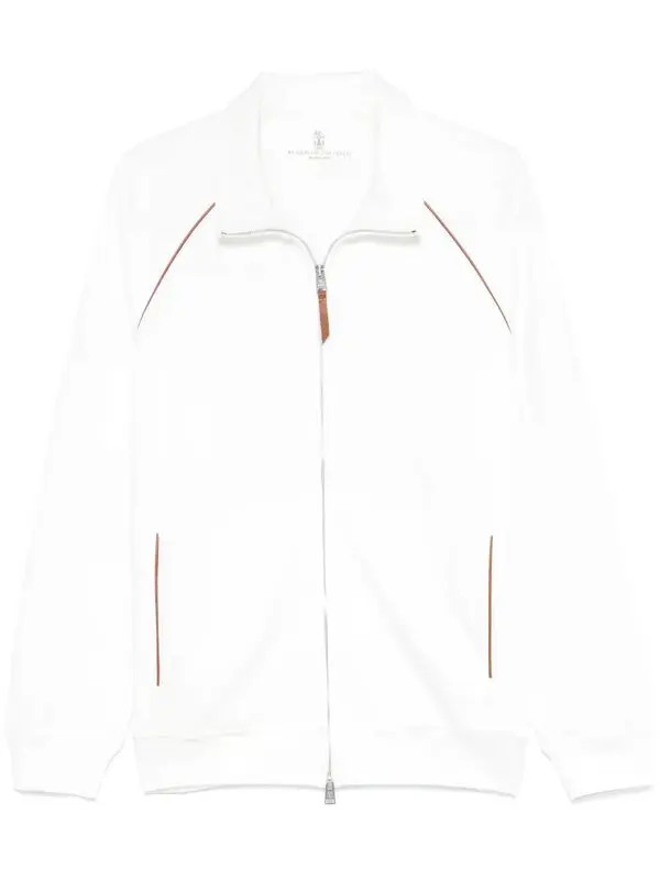 Brunello Cucinelli Zip-up Sweatshirt - White