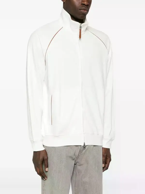 Brunello Cucinelli Zip-up Sweatshirt - White