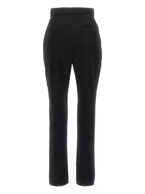 Alexander McQueen Pleated Wool Tapered Trousers