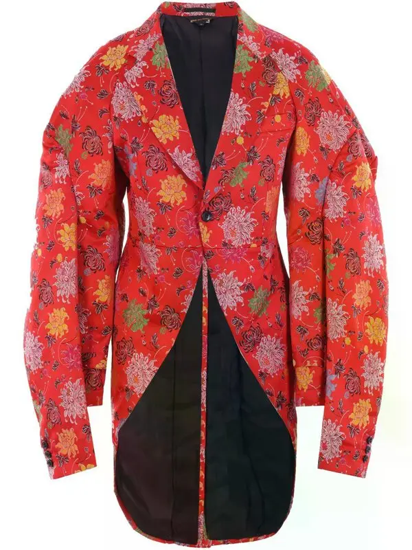 Comme Des Garçons Floral-jacquard Blazer - Red
