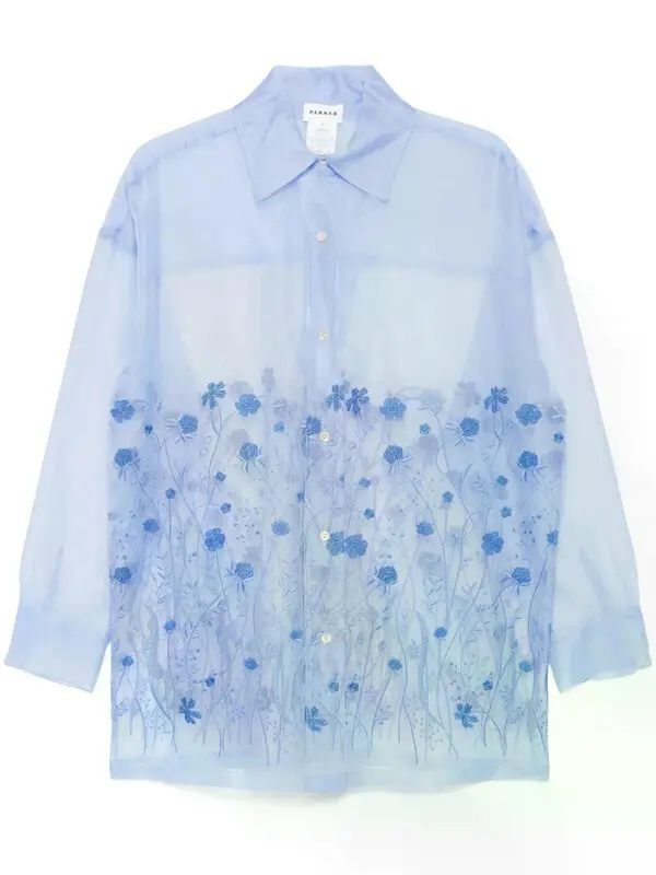P.a.r.o.s.h Floral-embroidered Shirt