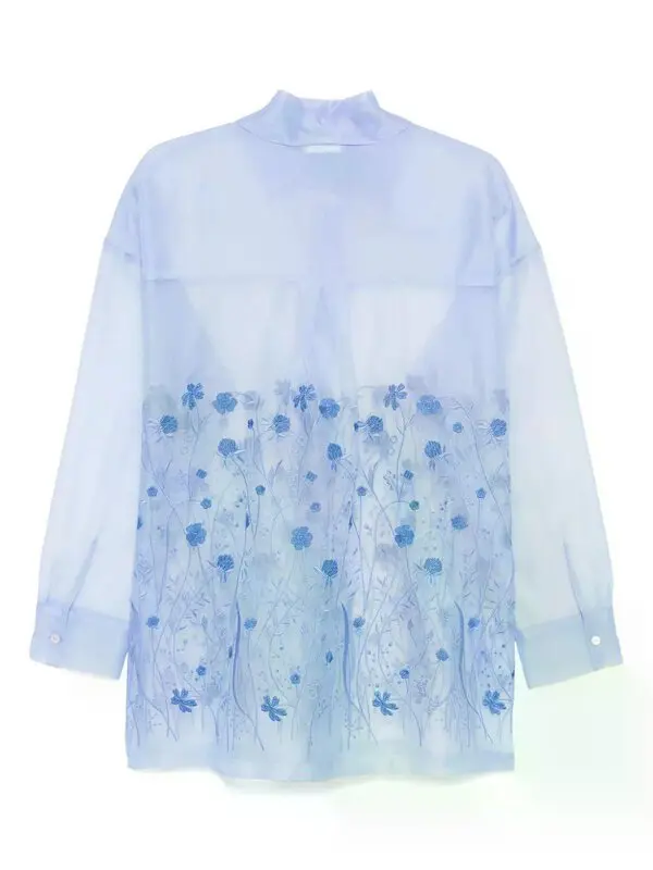 P.a.r.o.s.h Floral-embroidered Shirt