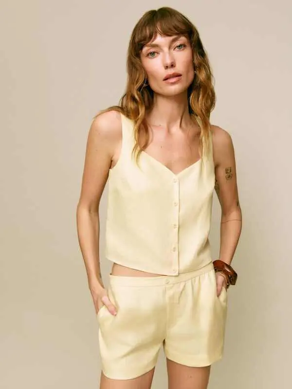 REFORMATION Gemma Linen Two Piece