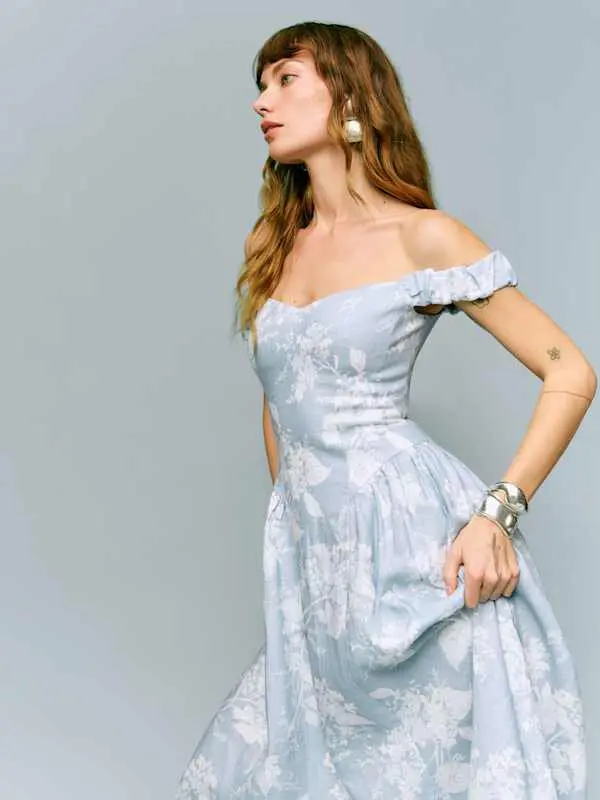 monet linen dress reformation Monet Linen Dress