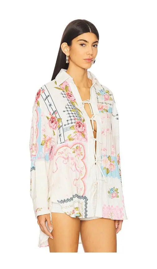 Agua Bendita Swan Meraki Top In Cream