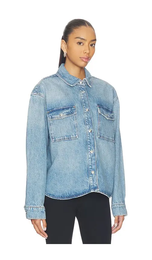 ANINE BING Paxton Shirt - Baltic Blue