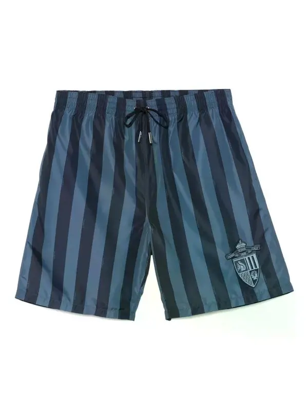 Fendi Striped Swim Shorts - Blue