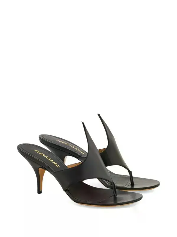 FERRAGAMO Fiamma Stiletto Heel Sandals - Black