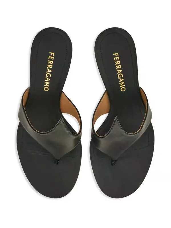 FERRAGAMO Fiamma Stiletto Heel Sandals - Black