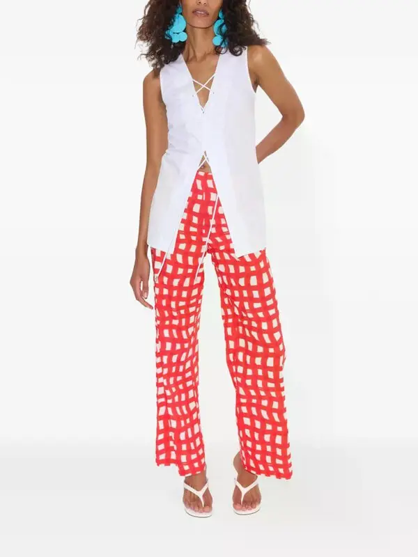 SIMONMILLER Pia Poplin Trousers - Red