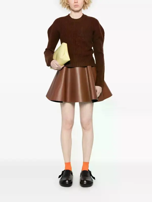 JW Anderson Puff-sleeves Sweater - Brown