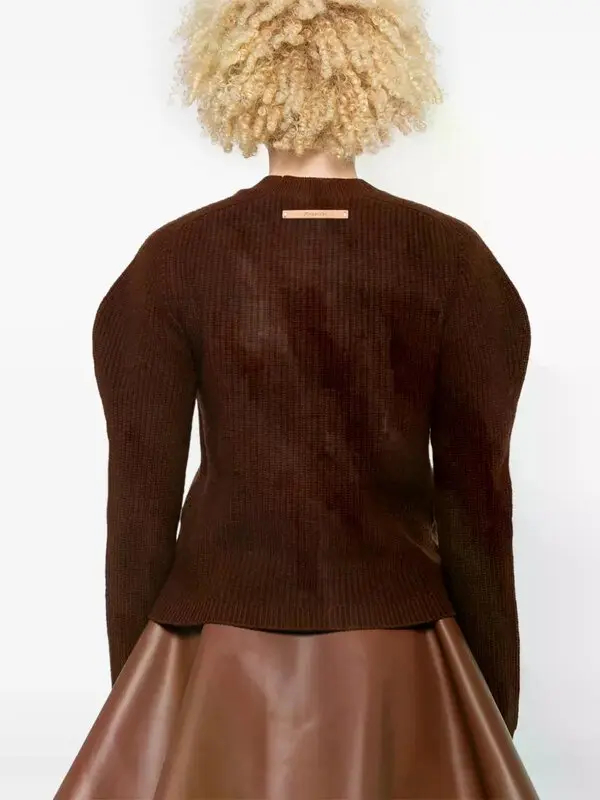 JW Anderson Puff-sleeves Sweater - Brown