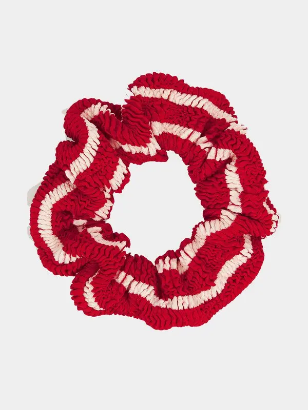 Hunza G Scrunchie Stripe - Red/white Stripe