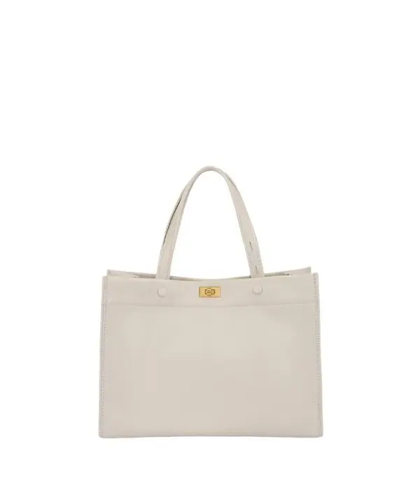 ANYA HINDMARCH Small Calfskin Tote Bag - Chalk