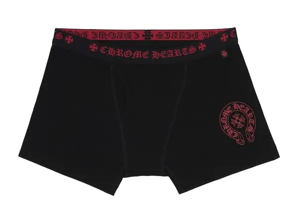 Chrome Hearts Short Boxer Brief - Black/red