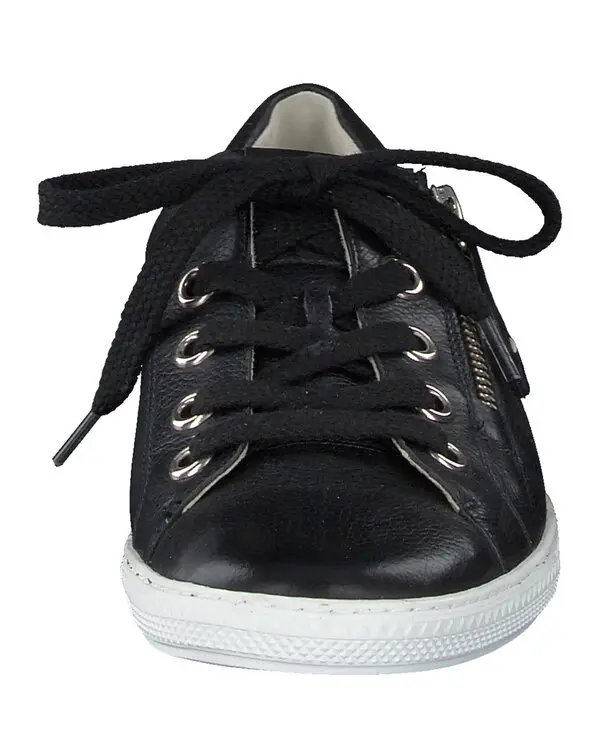 Paul Green Addie Leather Sneakers - Black Leather