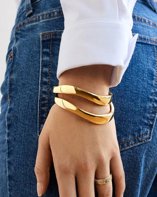 Baublebar Tiana Yellow Tone Bangle Bracelet Set - Gold