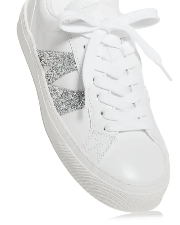 Moncler Monaco Embellished Low Top Sneakers - White