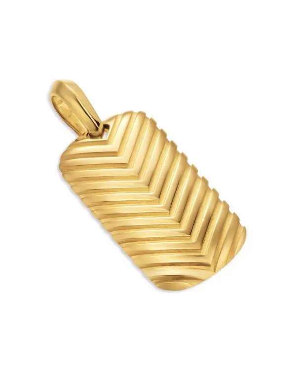 David Yurman Chevron Tag Charm - Gold