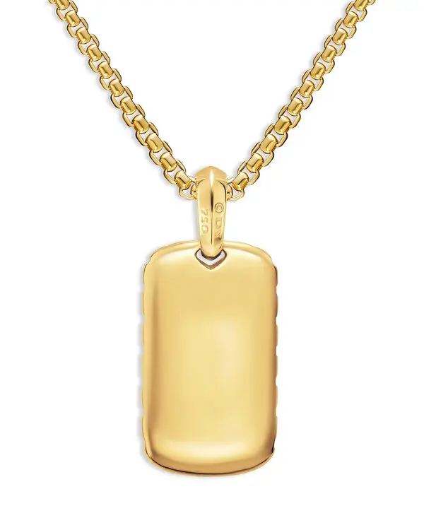 David Yurman Chevron Tag Charm - Gold