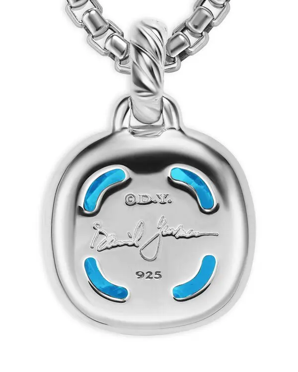 David Yurman Albion Pendant With Blue Topaz And Diamonds