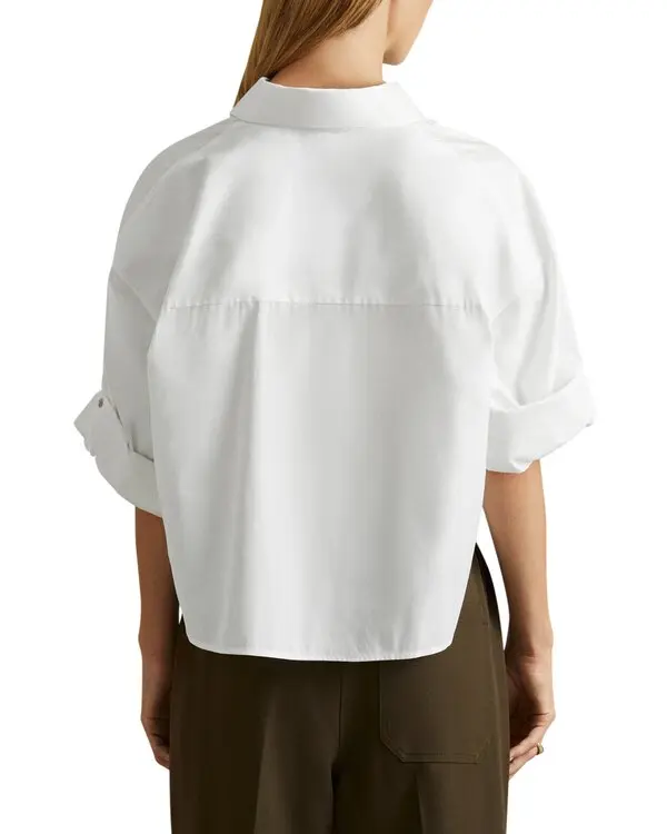 REISS Solene Cropped Shirt