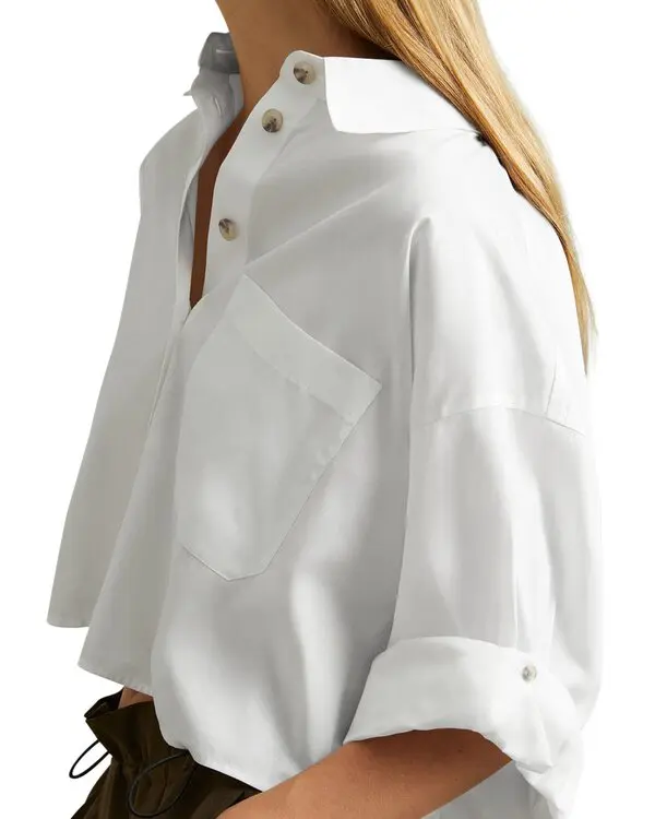 REISS Solene Cropped Shirt