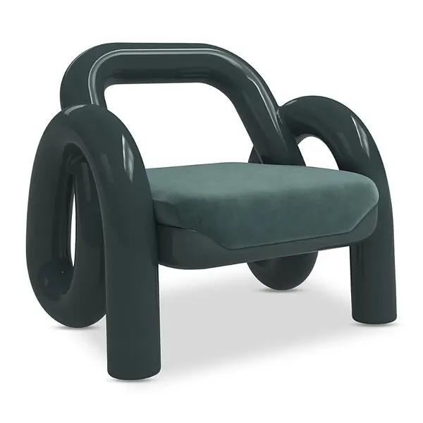 CARACOLE Gelee Accent Chair - Blue Green Gloss
