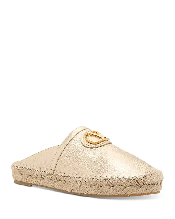Valentino Garavani Vlogo Espadrille Mules - Platino