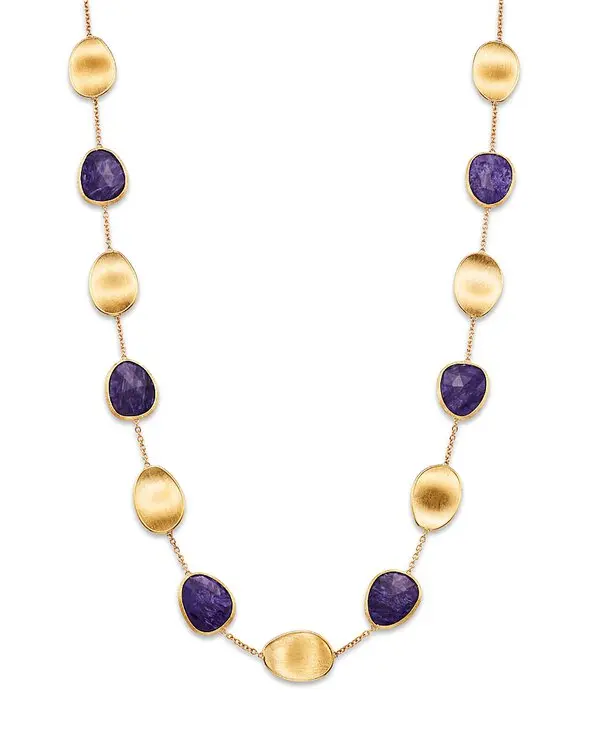 Marco Bicego 18k Yellow Lunaria Color Charoite Collar Necklace - Gold/charoite