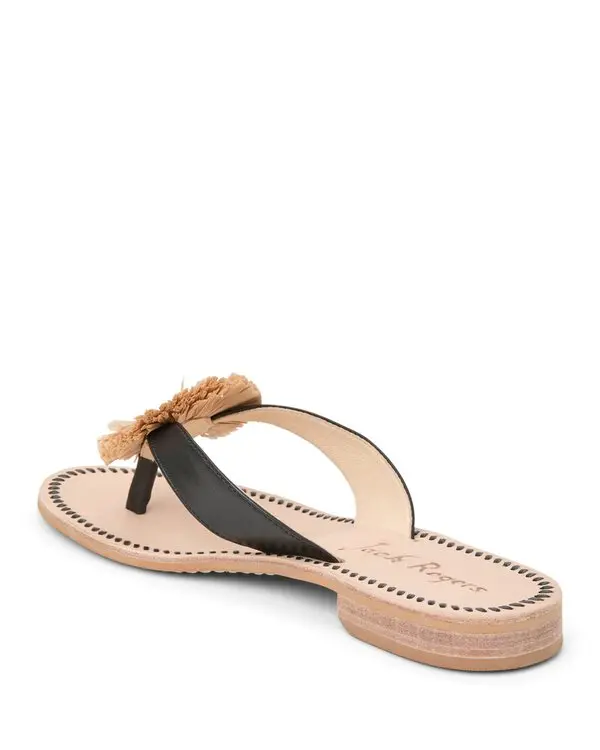 Jack Rogers Cay Thong Sandals - Black/natural