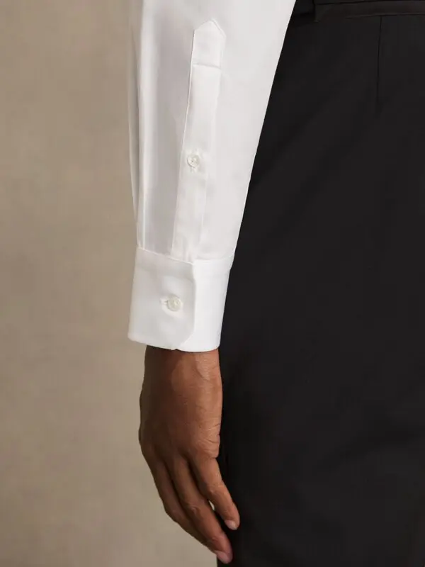REISS Marcel Regular Fit Cotton Marcella Tuxedo Shirt