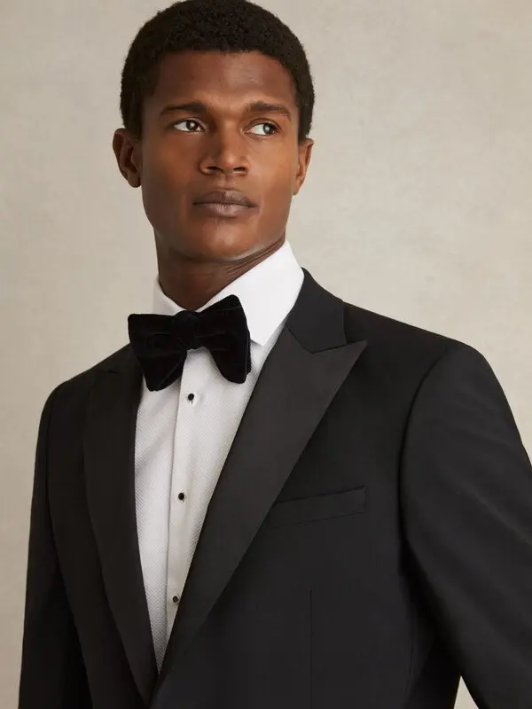 REISS Marcel Regular Fit Cotton Marcella Tuxedo Shirt