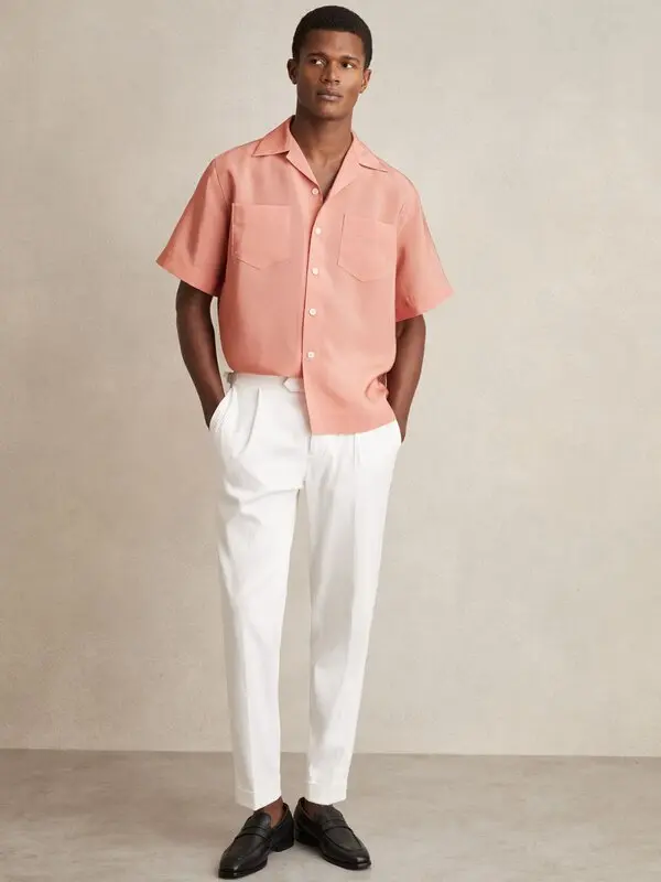 REISS Wrexham Organza Twin-pocket Oversize Shirt