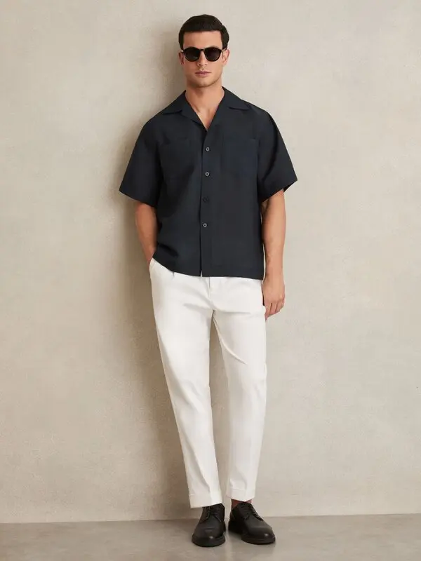 REISS Wrexham Organza Twin-pocket Oversize Shirt