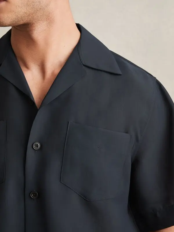 REISS Wrexham Organza Twin-pocket Oversize Shirt