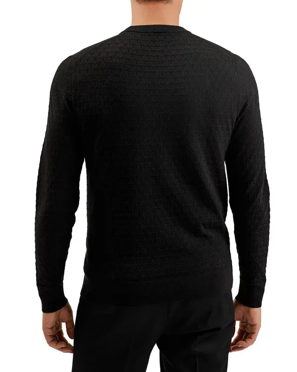 Ted Baker London Textured Stitch Crewneck Sweater