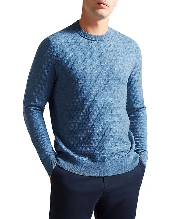 Ted Baker London Textured Crewneck Sweater - Teal