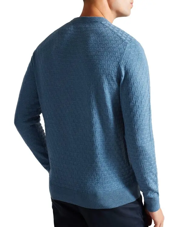 Ted Baker London Textured Crewneck Sweater - Teal