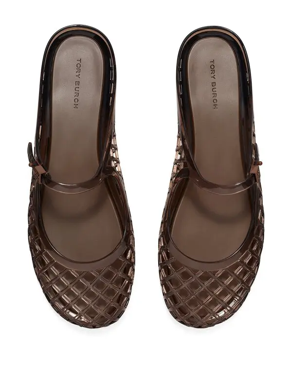 Tory Burch Mellow Mary Jane Jelly Flats - Cocoa