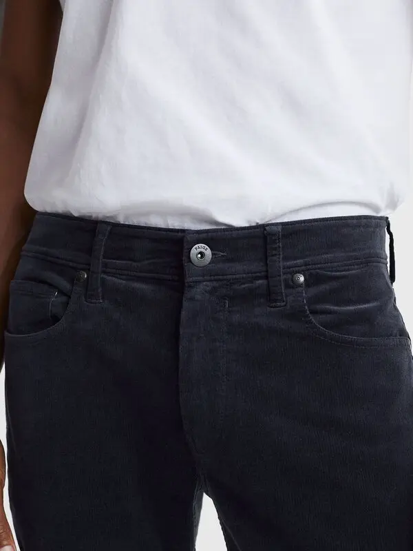 Paige Lennox Corduroy Jeans - Deep Anchor
