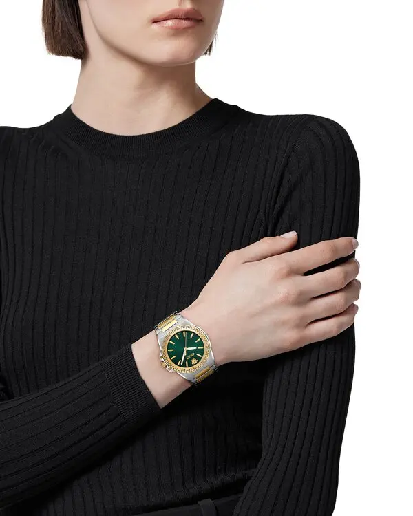Versace Greca Reaction Watch, 38mm - Two Tone