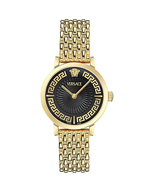 Versace Greca Fortuna Watch 35mm - Black/gold