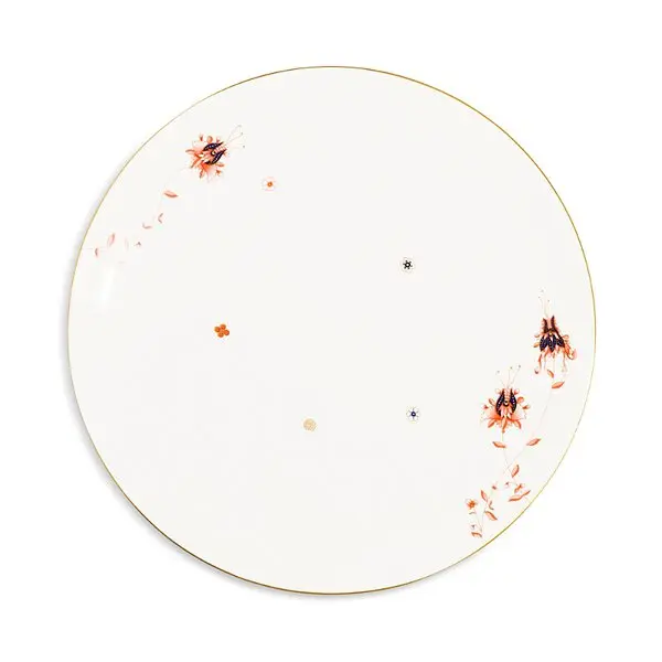 RICHARD BRENDON Dragon Flower Coupe Dinner Plate - Gold/red/blue/white