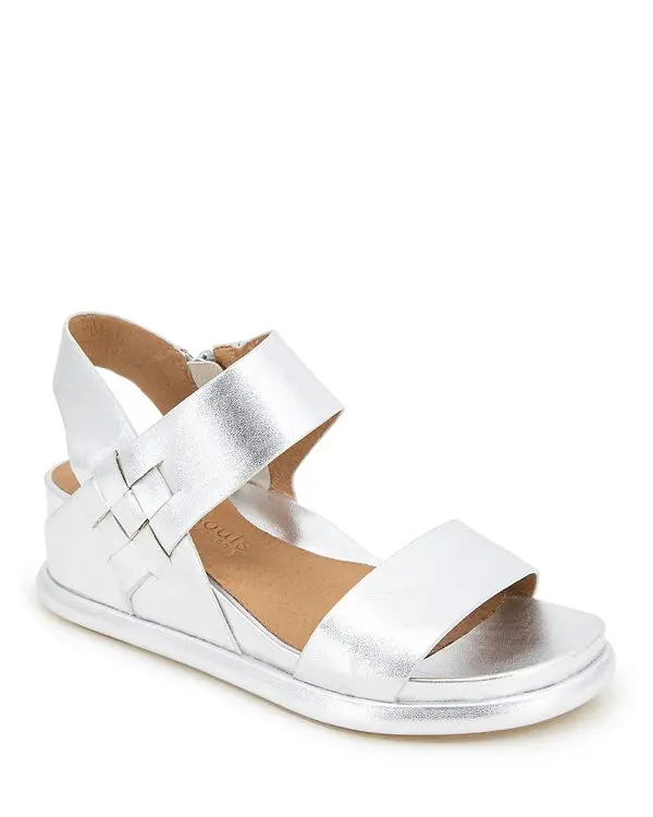 KENNETH COLE Jolisa Sandals - Silver Leather
