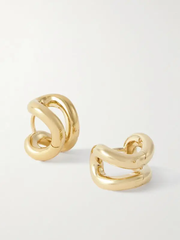 Lié Studio The Asta -plated Hoop Earrings - Gold