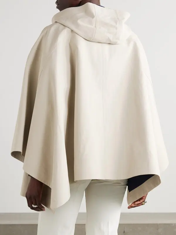 Brunello Cucinelli Hooded Cotton Trench Coat