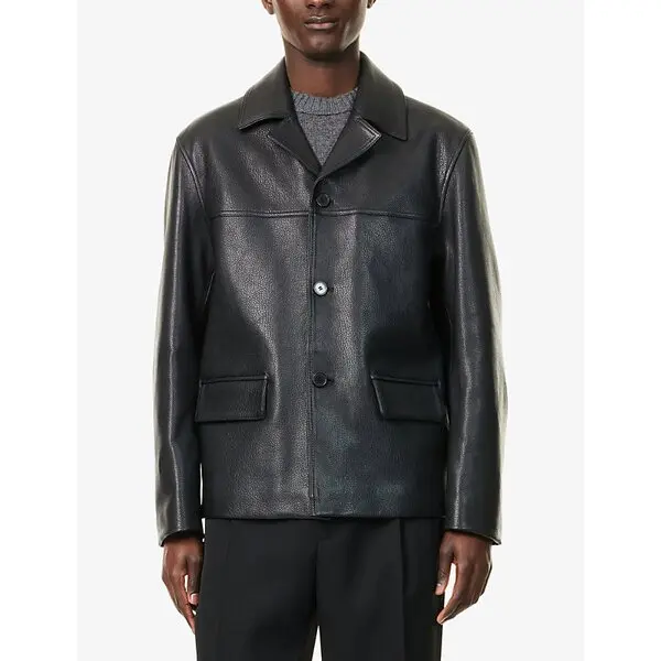 FRAME Relaxed-fit Leather Jacket